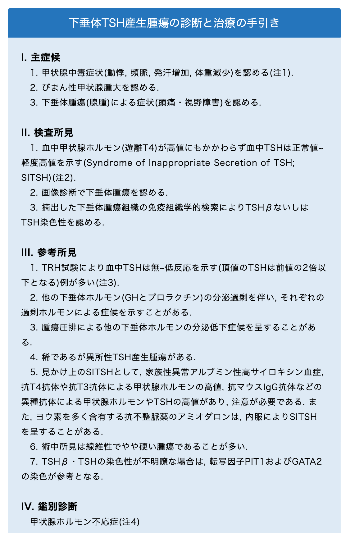下垂体TSH産生腫瘍の診断の手引き｜ある内科医のまとめ